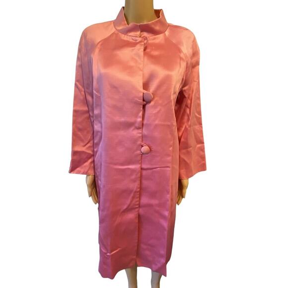 Unbranded | Dresses | Vintage 8s Silk Satin Pint Dress Coat Formal ...